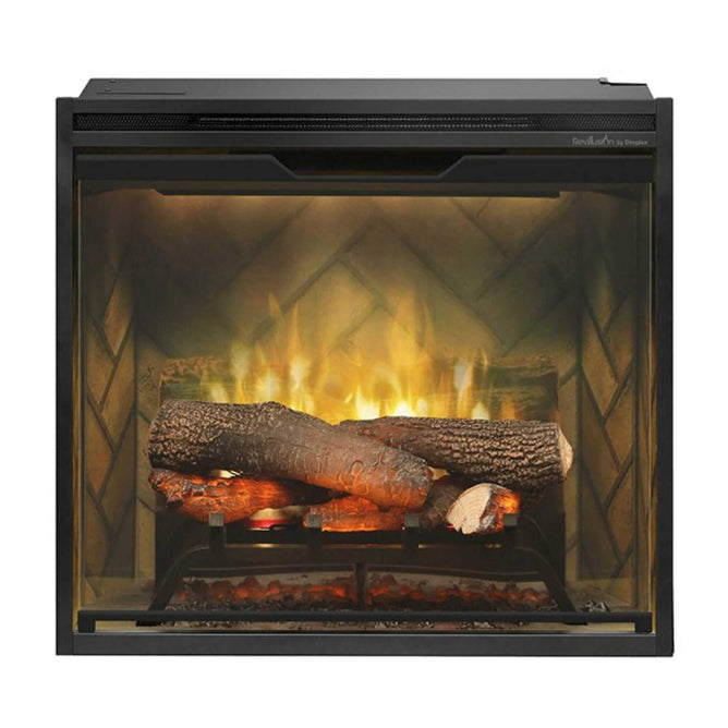 Dimplex Revillusion Herringbone Brick Built-In Electric Firebox With F